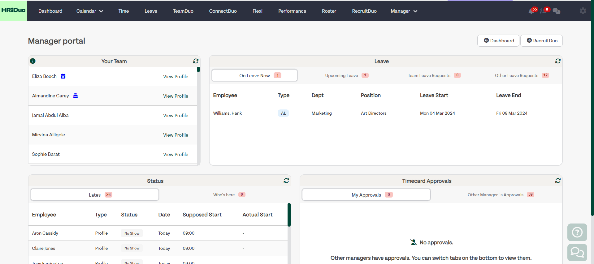 Manager Portal